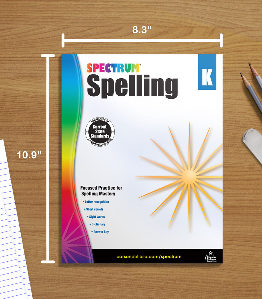 Grade K Spectrum Spelling Workbook Paperback