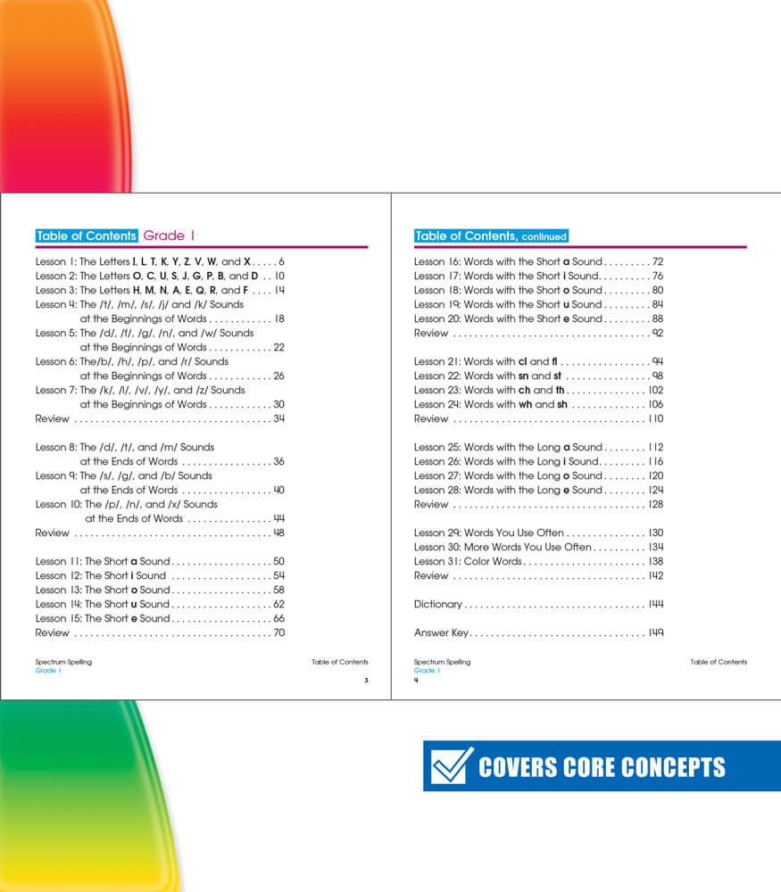 Grade 1 Spectrum Spelling Workbook Paperback