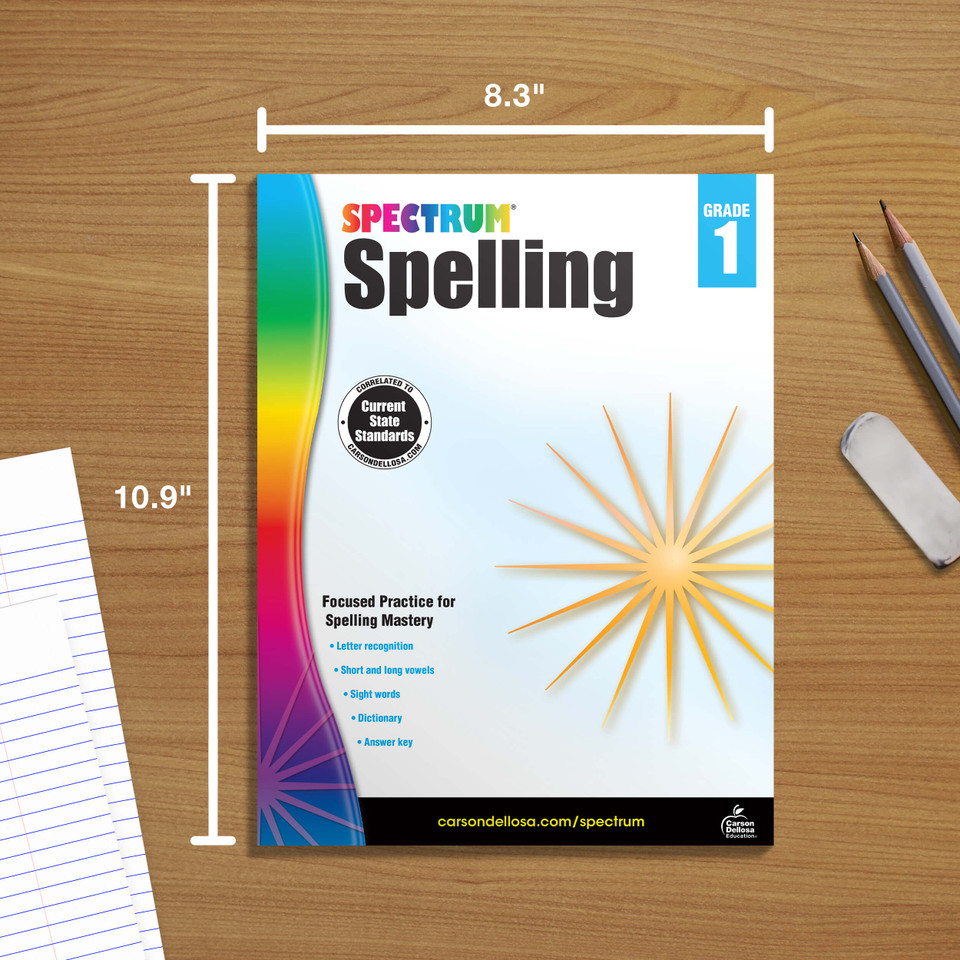 Grade 1 Spectrum Spelling Workbook eBook (PDF)