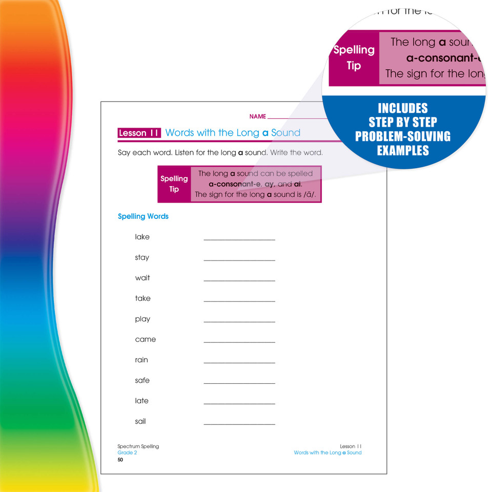 Grade 2 Spectrum Spelling Workbook eBook (PDF)