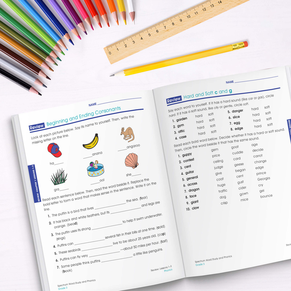 Grade 3 Spectrum Word Study and Phonics Workbook eBook