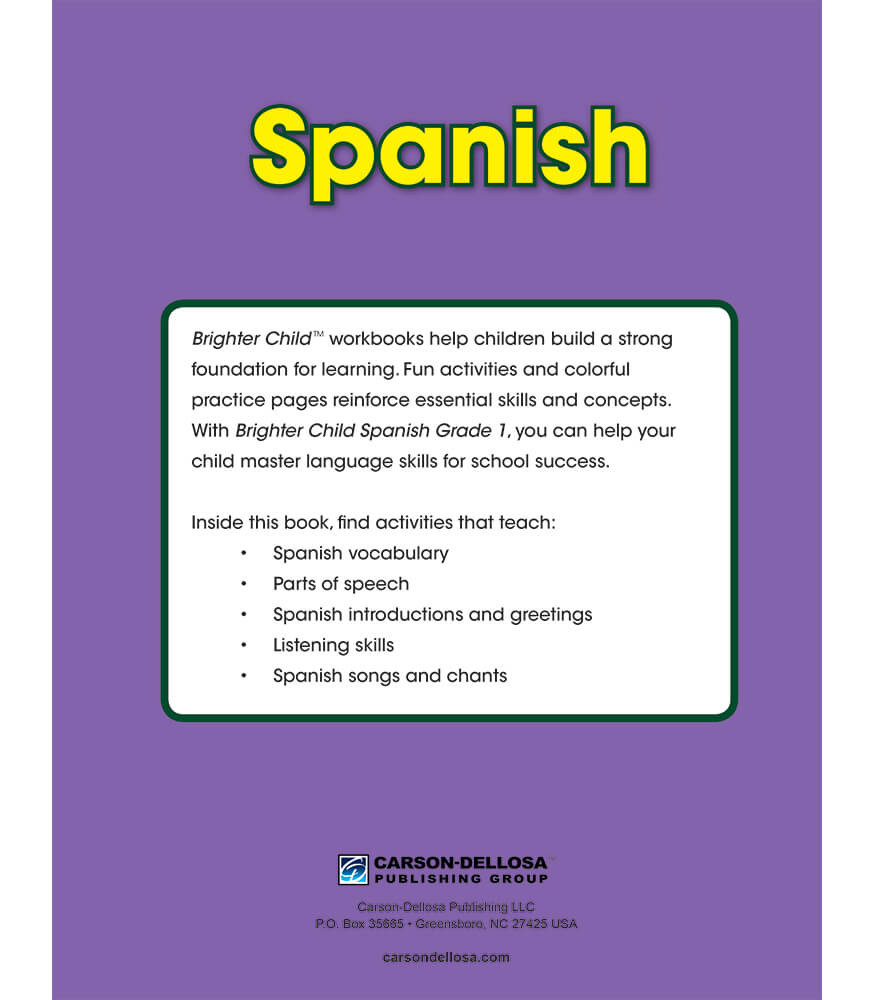 Grade 1 Spanish Workbook eBook (PDF)