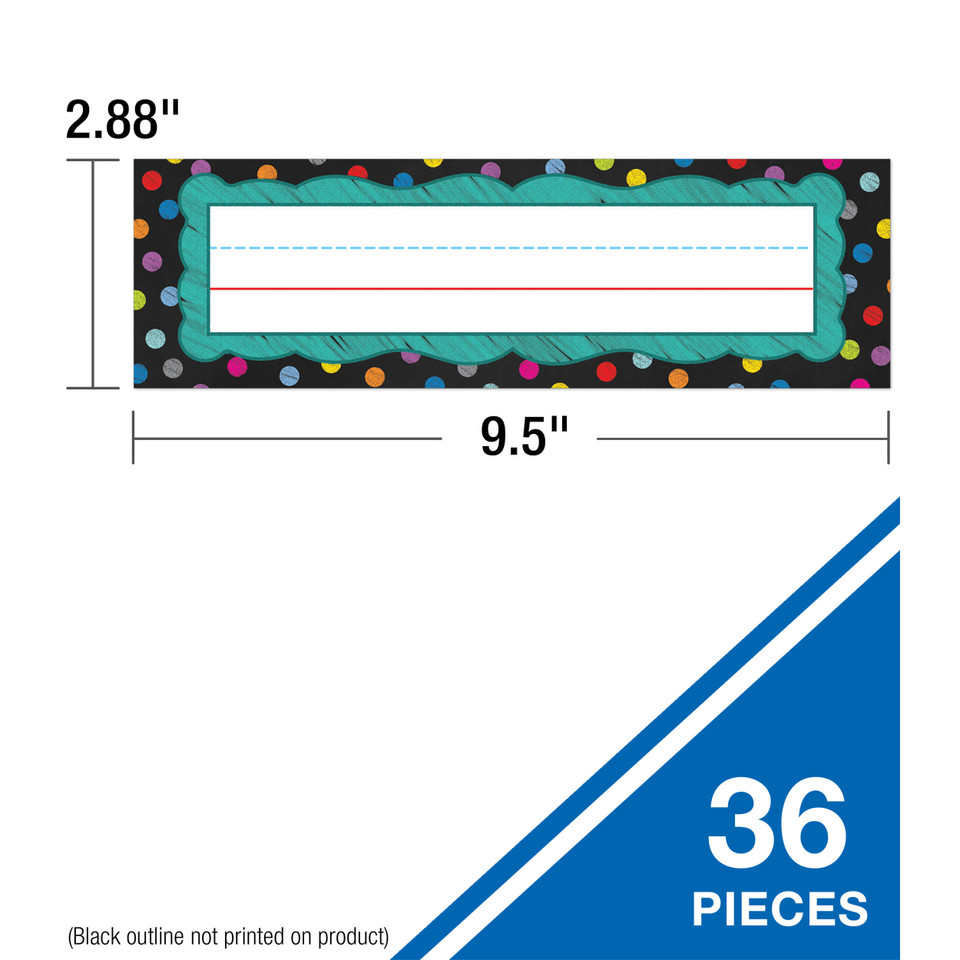 Colorful Chalkboard Name Plates