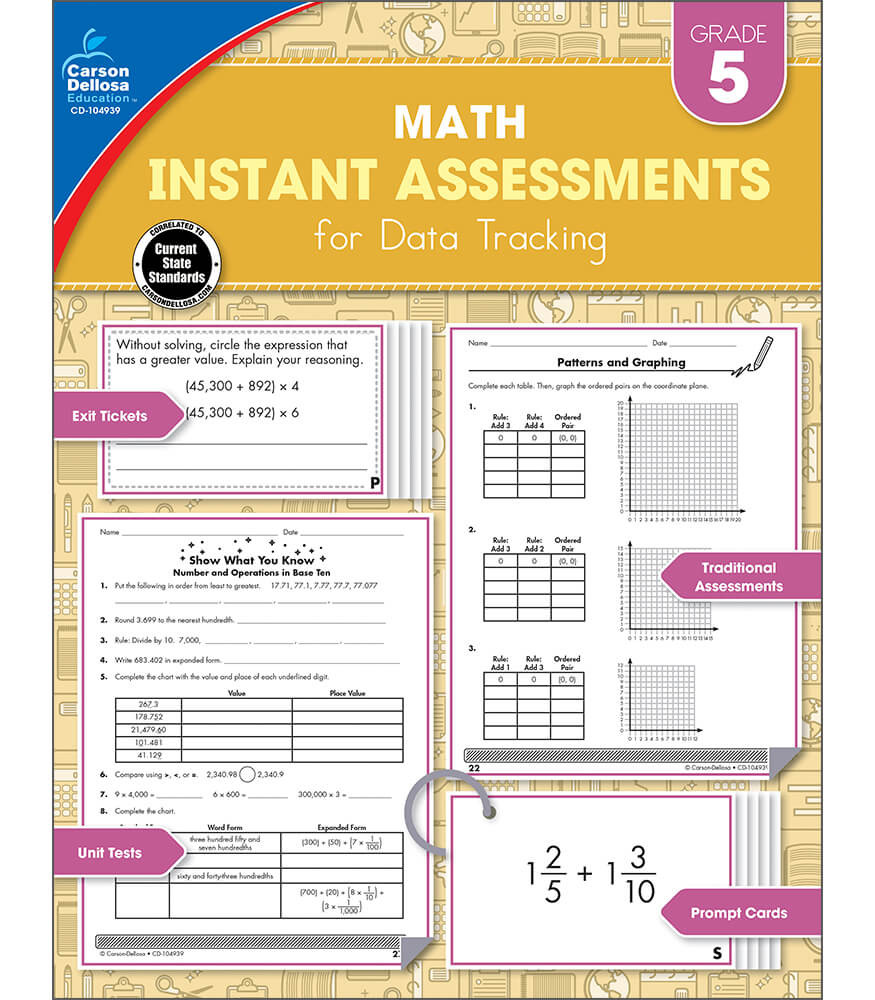 Grade 5 Math Instant Assessments for Data Tracking Resource Book eBook ...