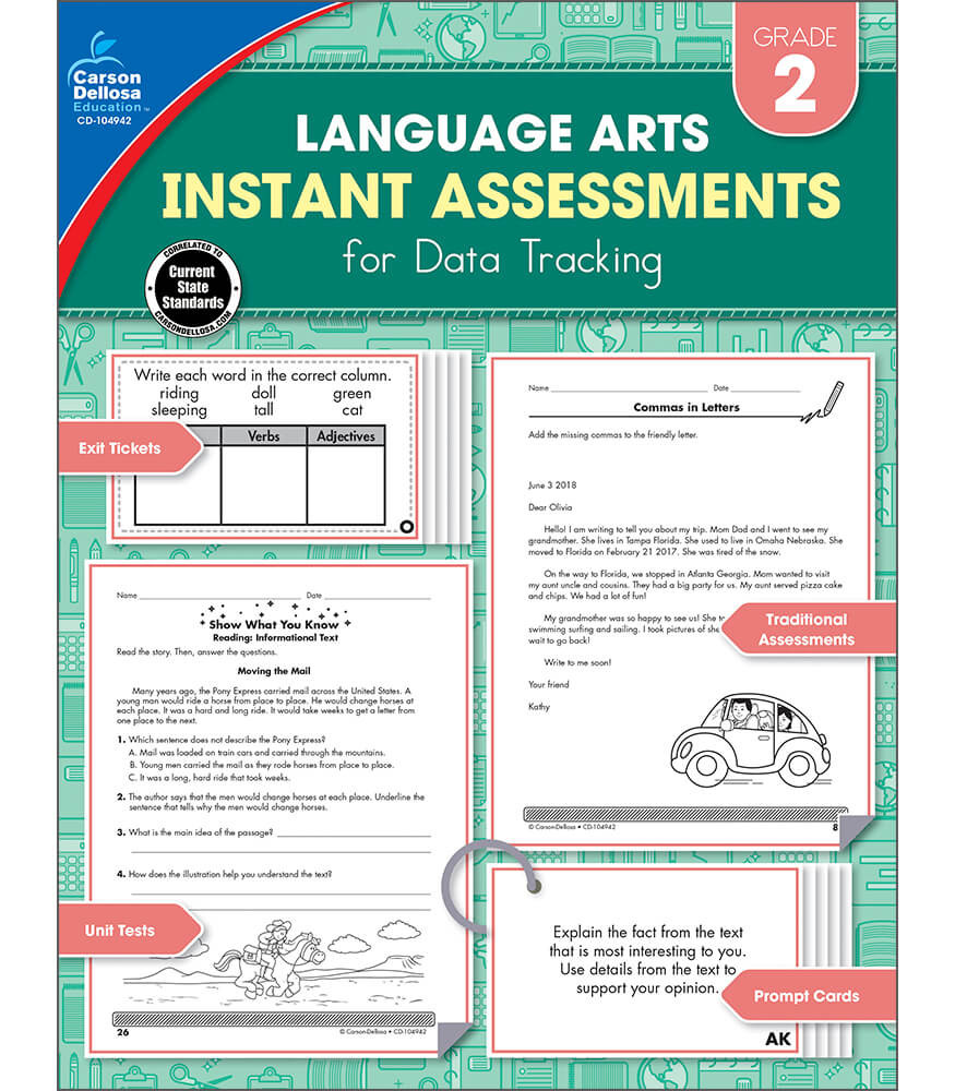 Language Arts Instant Assessments for Data Tracking Resource Book Grade ...