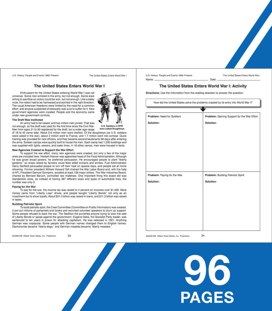 Grade 6-12 U.S. History: People and Events 1865-Present Resource Book eBook