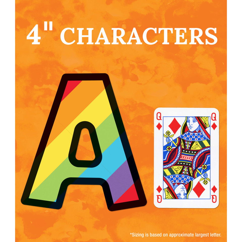 4in Rainbow Stripe Combo Pack Bulletin Board Letters