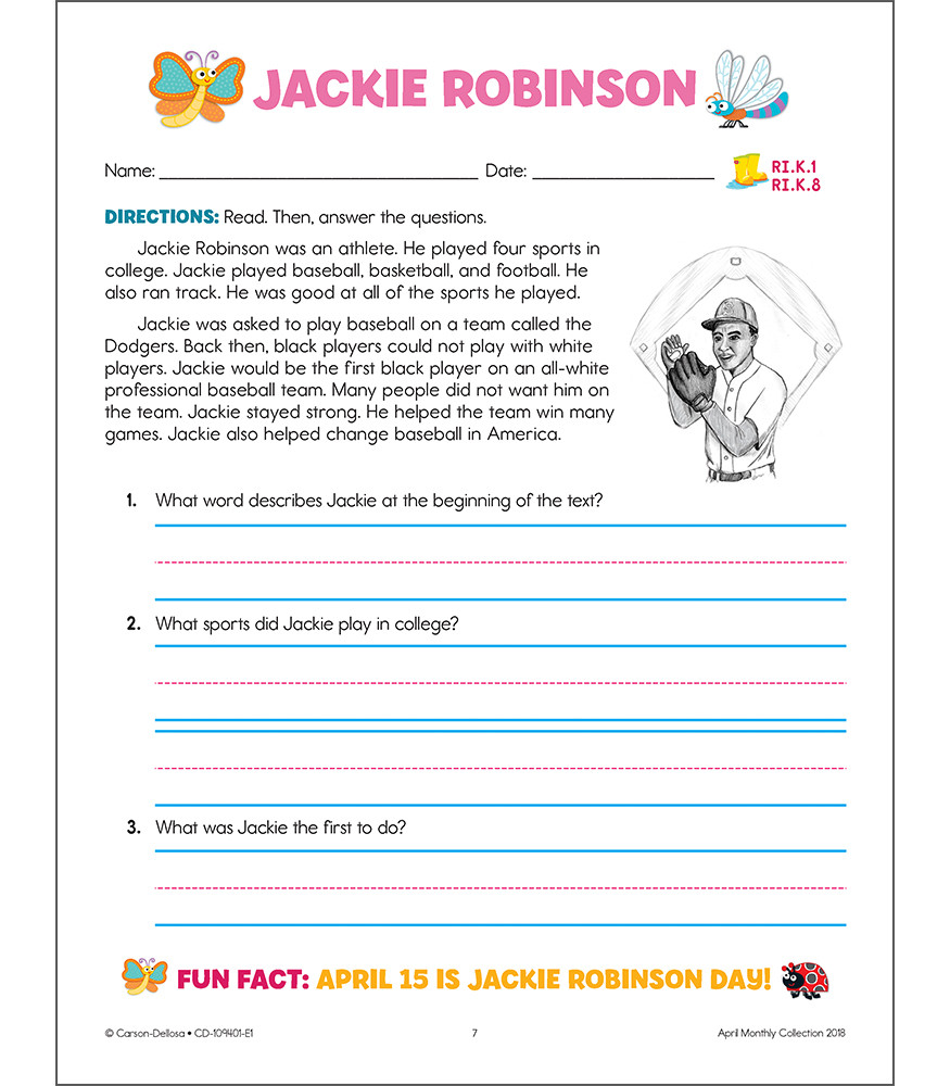 April Monthly Printable Collection Grade K