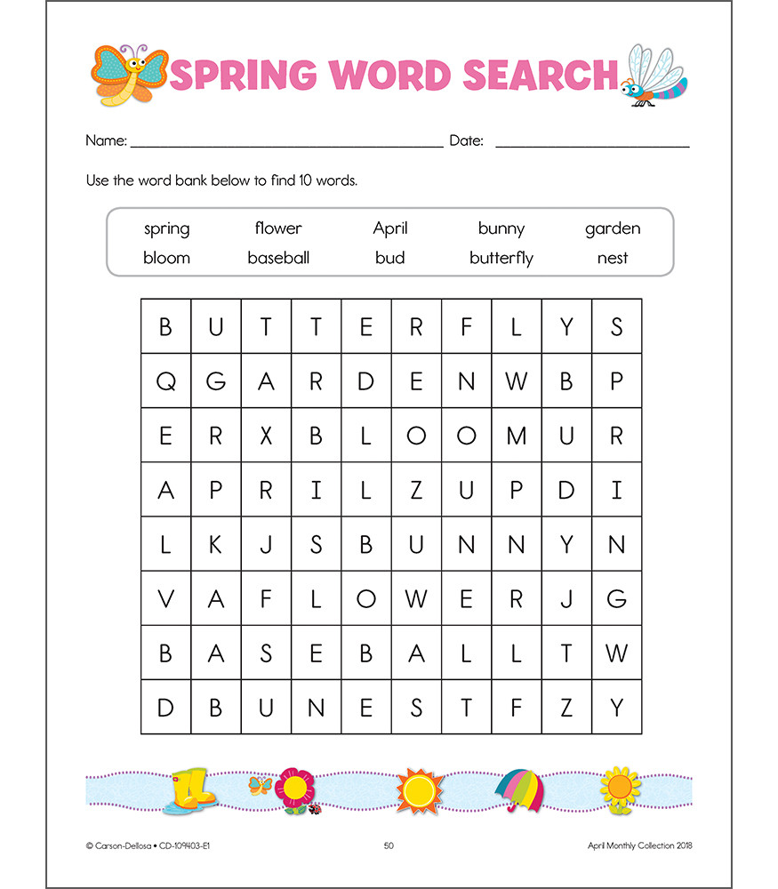 April Monthly Printable Collection Grade 2