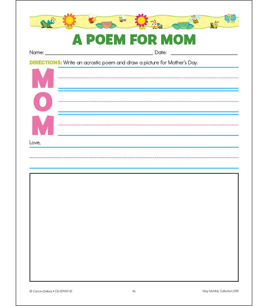 May Monthly Printable Collection Grade K