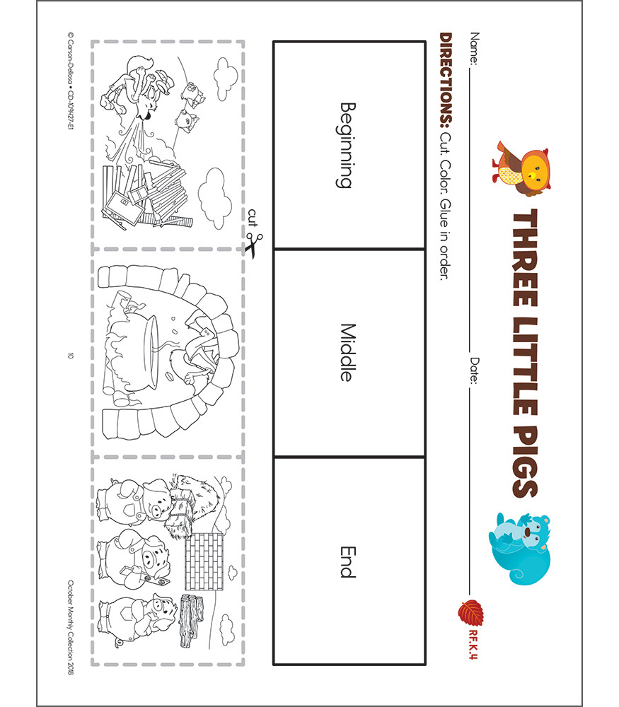 October Monthly Printable Collection Grade K