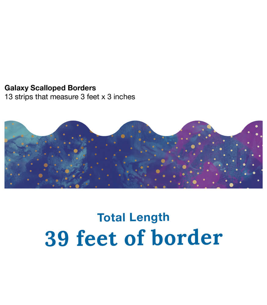Galaxy Scalloped Bulletin Board Borders