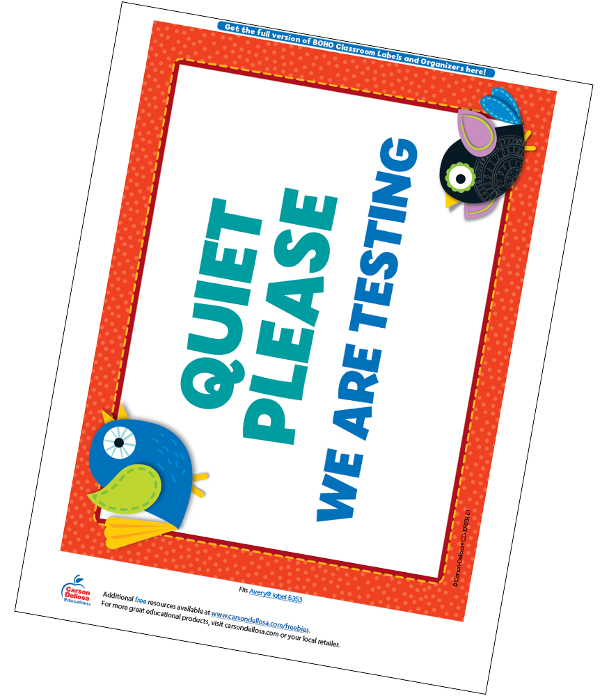 Free Printable Classroom Décor | Carson Dellosa