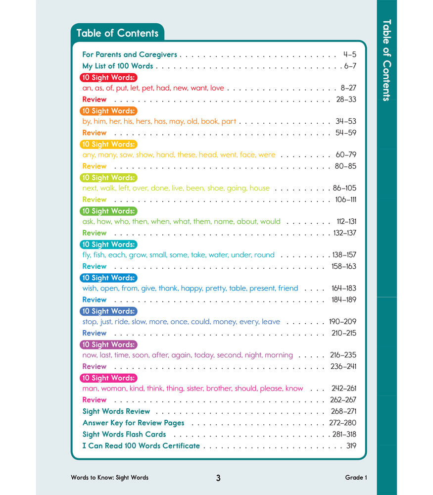 Grade 1 First Grade Sight Words Workbook Paperback