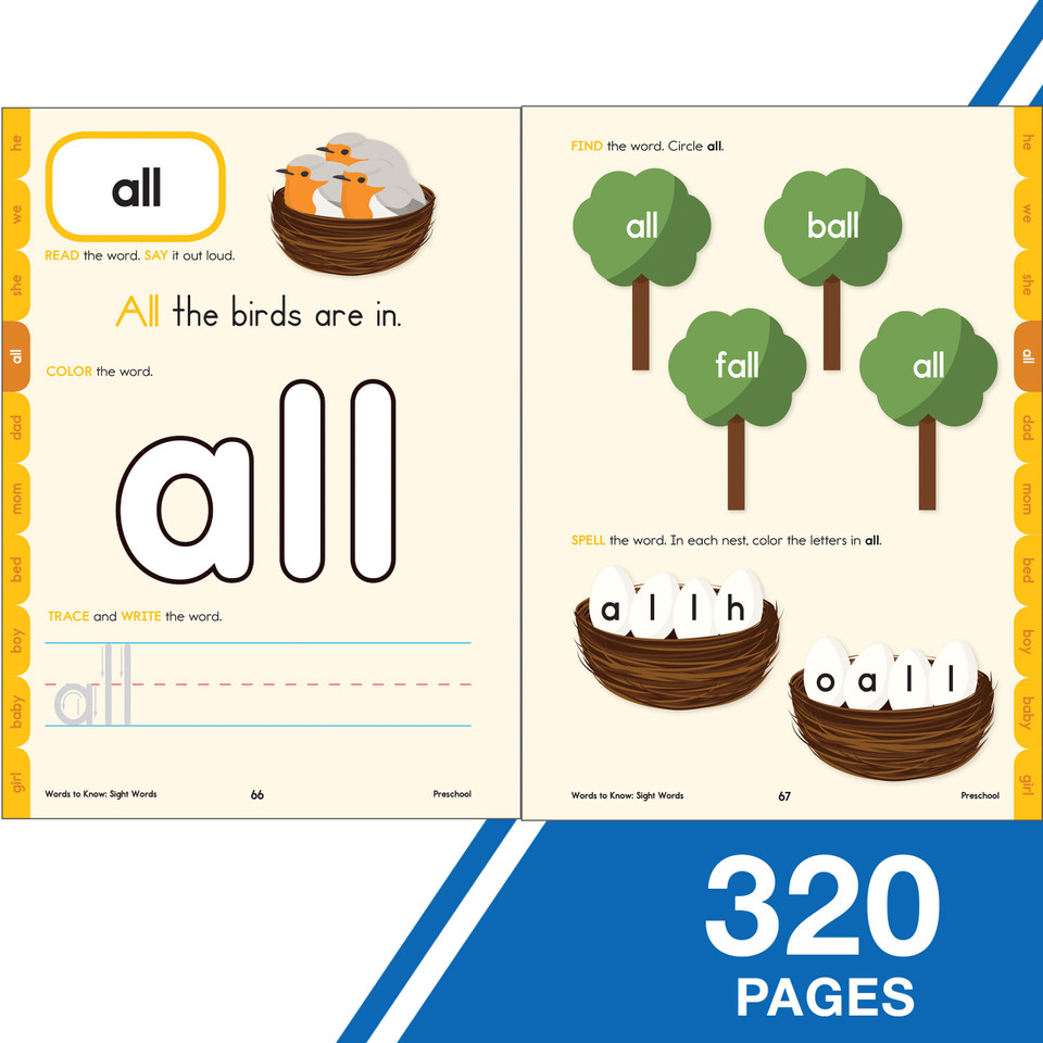 Grade Preschool Preschool Sight Words Workbook eBook (PDF)