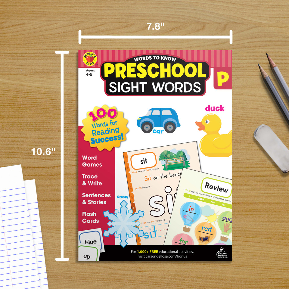 Grade Preschool Preschool Sight Words Workbook eBook (PDF)
