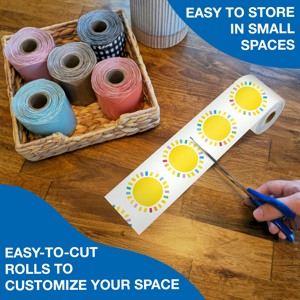 65' Sunshine Rolled Straight Bulletin Board Borders