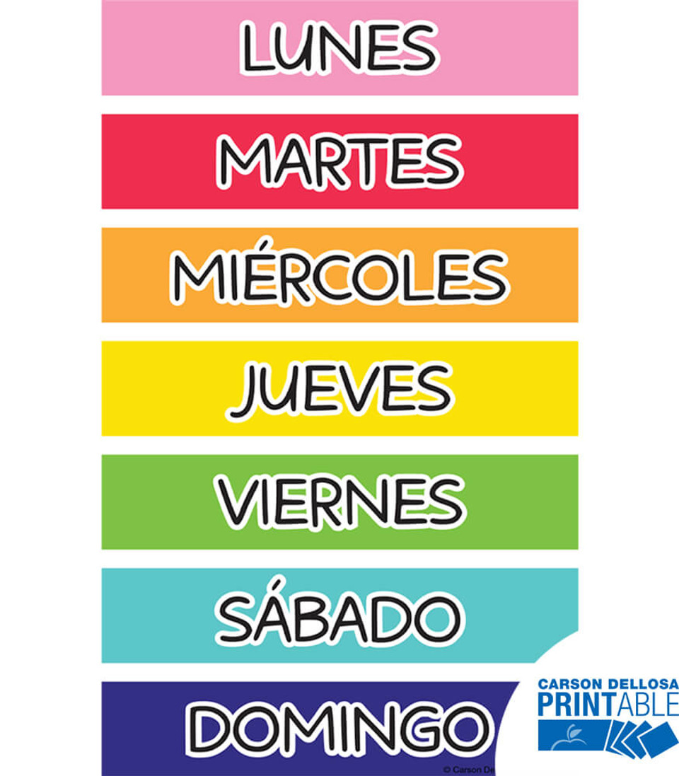 Happy Place Spanish Calendar Companion Printable Bulletin Board Set