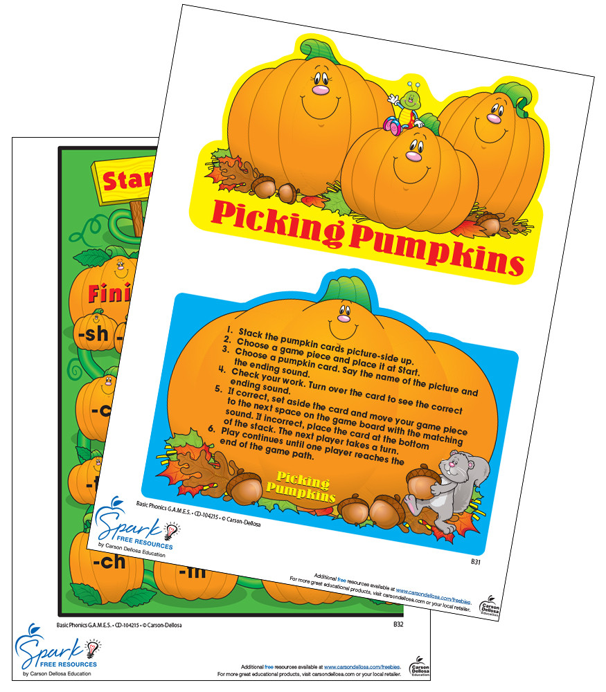 Picking Pumpkins Free Activity | Carson Dellosa