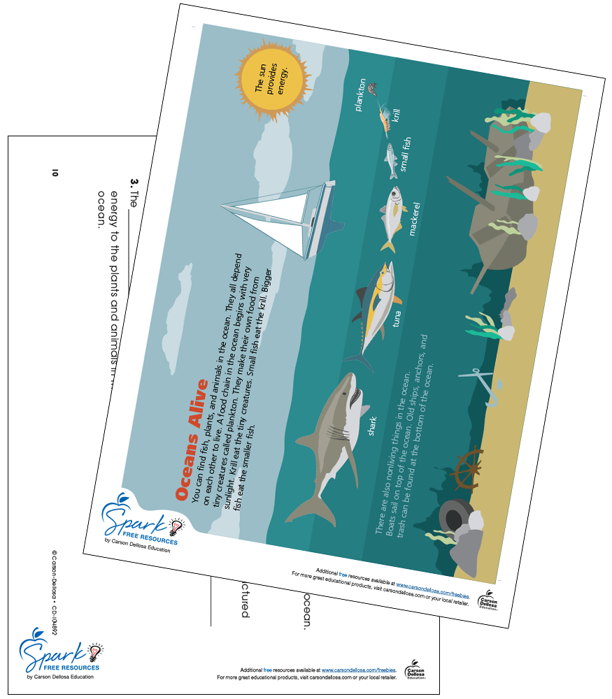 Oceans Alive Infographic Free Printable | Carson Dellosa