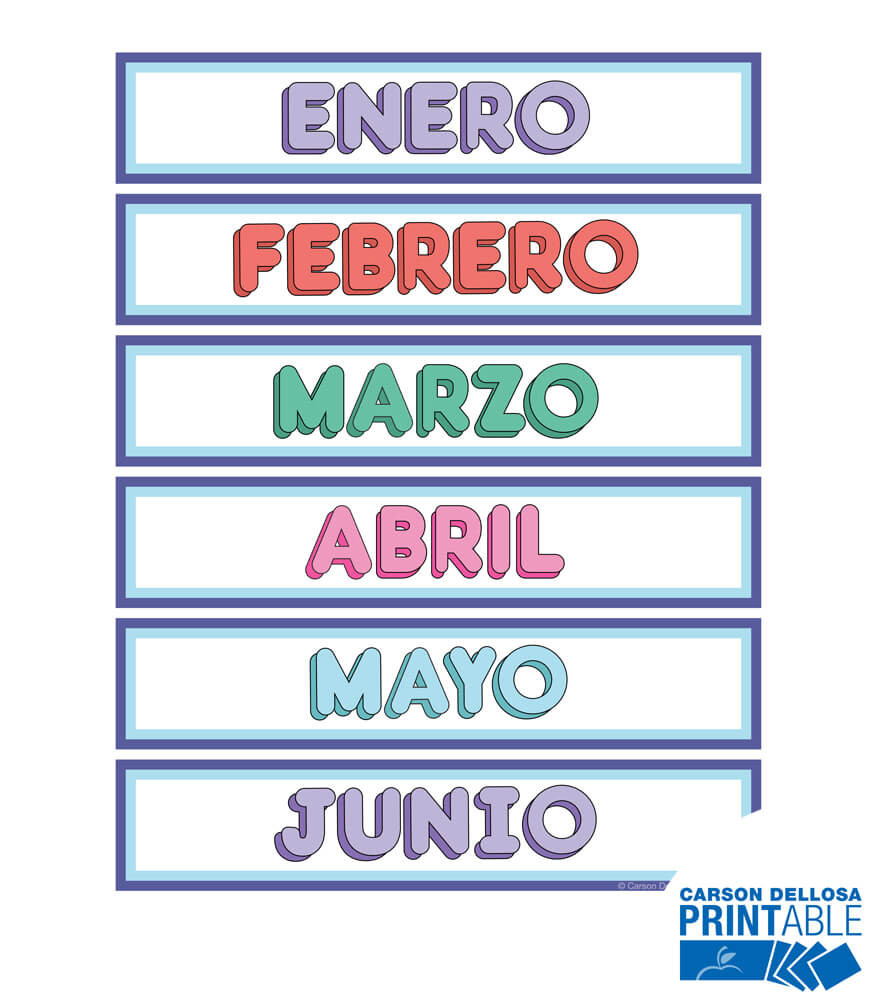 We Stick Together Spanish Calendar Companion Printable Bulletin Board Set