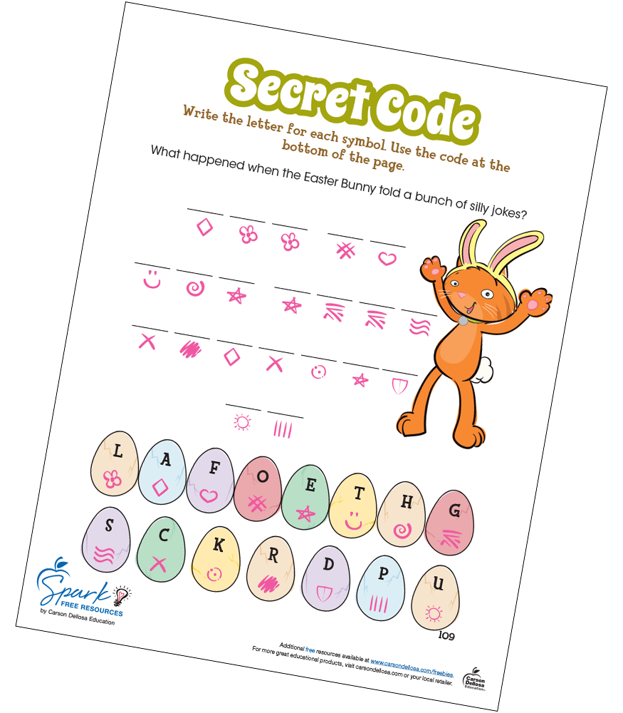 Easter Secret Code Free Printable | Carson Dellosa