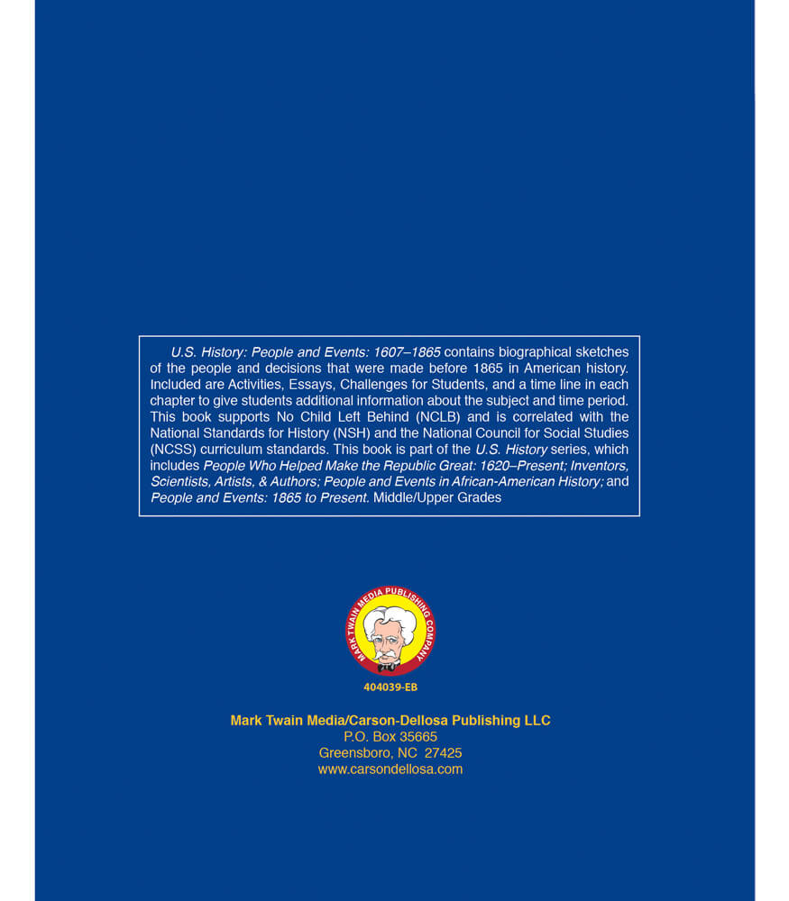 Grade 6-8 U.S. History: People and Events: 1607-1865 Resource Book ...