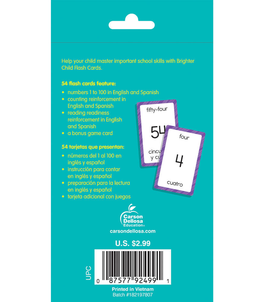 Grade K-3 Numbers 1 to 100 Flash Cards