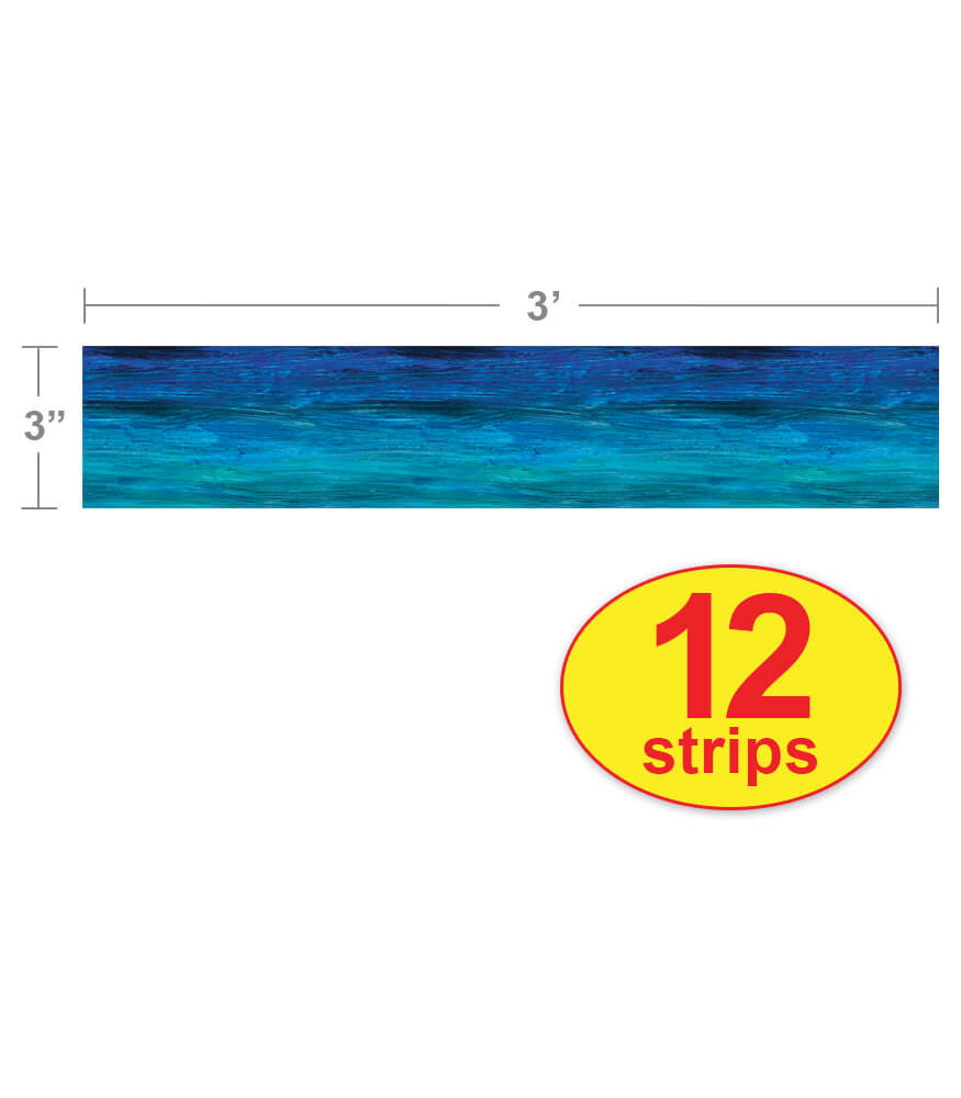 The World of Eric Carle Shades of Blue Straight Bulletin Board Borders
