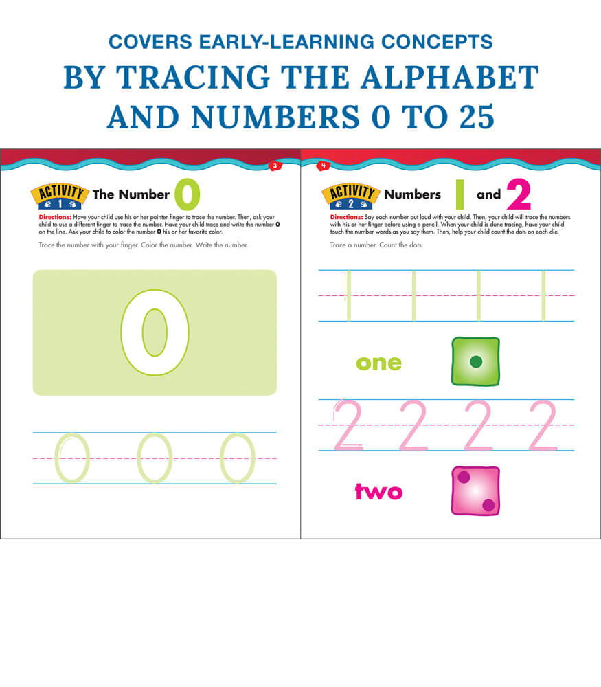 Grade PK-K Big Skills: Trace Numbers Workbook Paperback