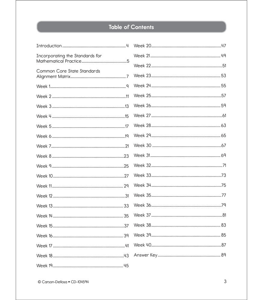 Grade 5 Common Core Math 4 Today Workbook Paperback