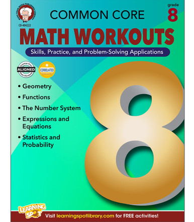 Grade 8 Common Core Math Workouts Resource Book Paperback
