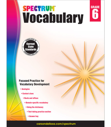 Grade 6 Spectrum Vocabulary Workbook Paperback