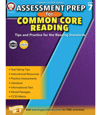 Grade 7 Assessment Prep for Common Core Reading Resource Book eBook (PDF)