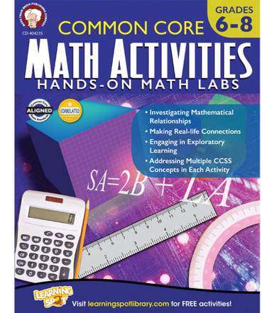 Grade 6-8 Common Core Math Activities Resource Book Paperback