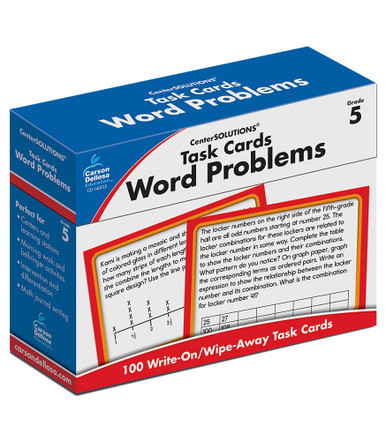 Grade 5 Task Cards: Word Problems Learning Cards