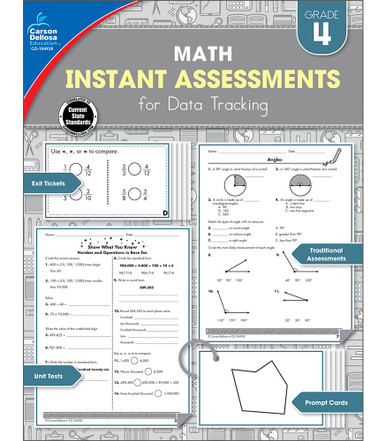 Math Instant Assessments for Data Tracking Resource Book Grade 4 eBook