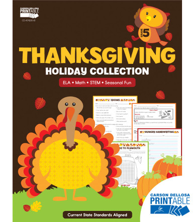 Thanksgiving Holiday Printable Collection Grade 5