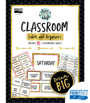 Aim High Classroom Printable Labels & Organizers