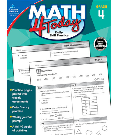 Grade 4 Math 4 Today Workbook eBook (PDF)
