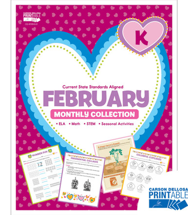 February Monthly Printable Collection Grade K
