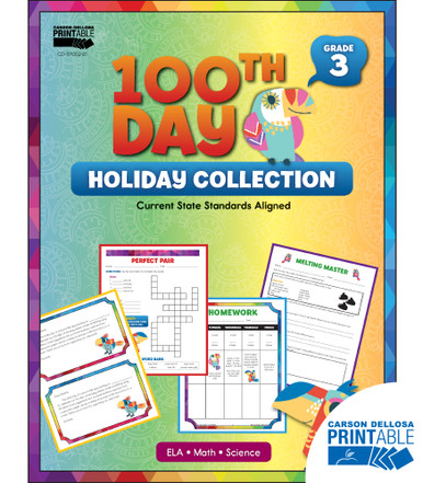 100th Day Holiday Printable Collection Grade 3