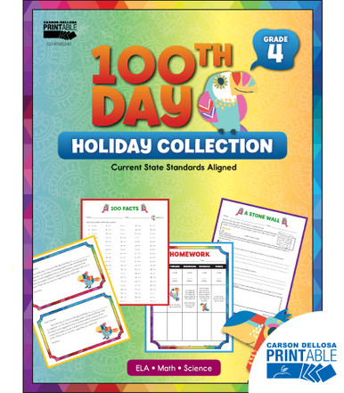 100th Day Holiday Printable Collection Grade 4