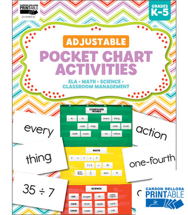 Adjustable Printable Pocket Chart Activities Grade K-5