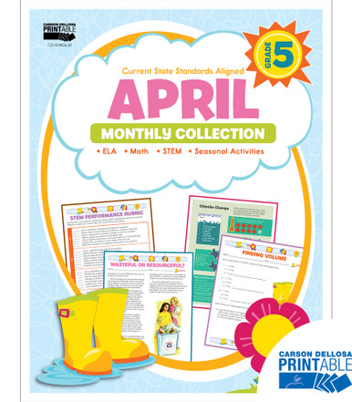 April Monthly Printable Collection Grade 5