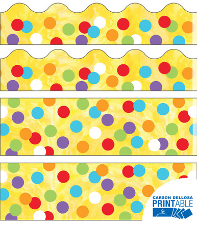 Confetti Printable Bulletin Board Borders Set