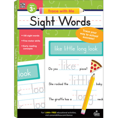 Grade Preschool-2 Trace with Me: Sight Words Activity Book eBook (PDF)