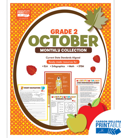 October Monthly Printable Collection Grade 2