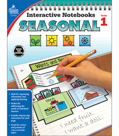 Interactive Notebooks: Seasonal Resource Book Grade 1 eBook