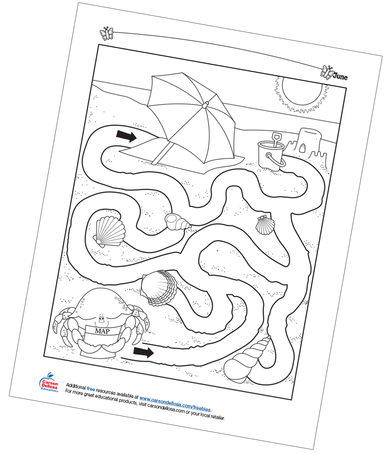 Beach Maze Free Activity | Carson Dellosa